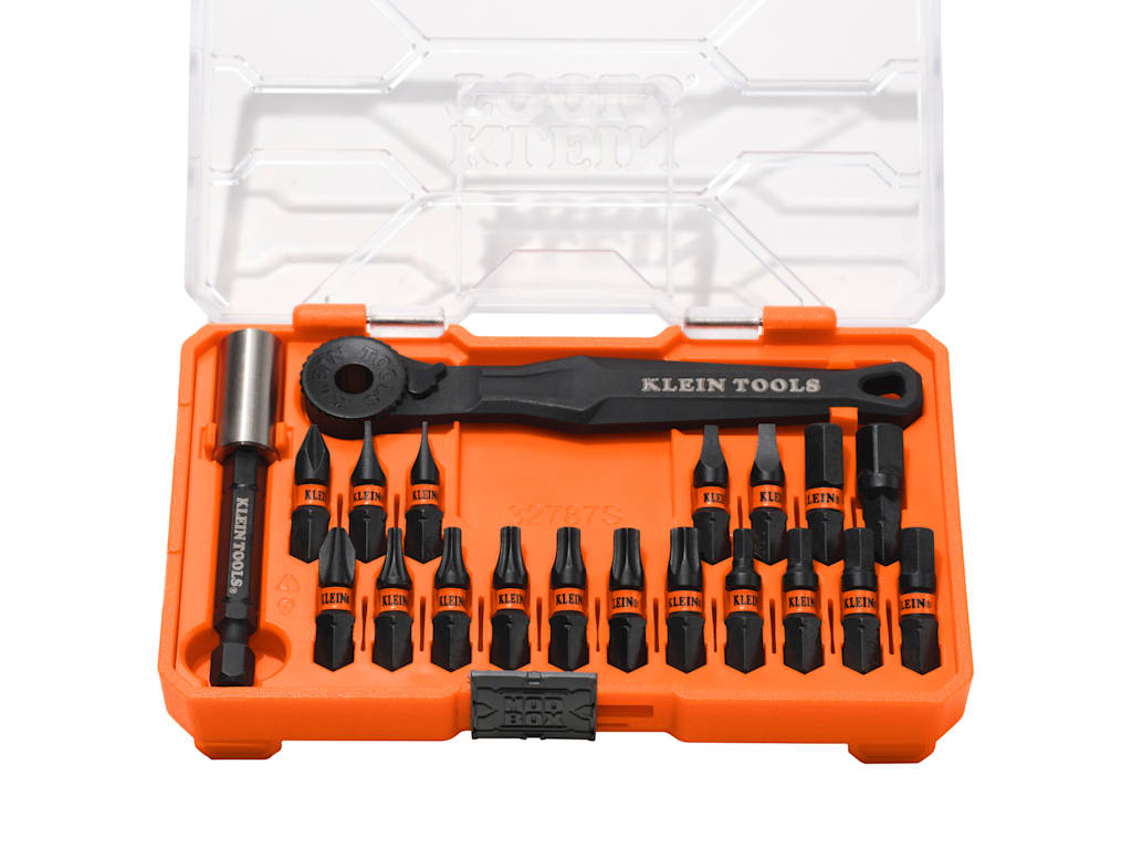 Klein Tools 32787S - ProFlex Micro Ratchet Impact-Rated Bit Set, 20 ...