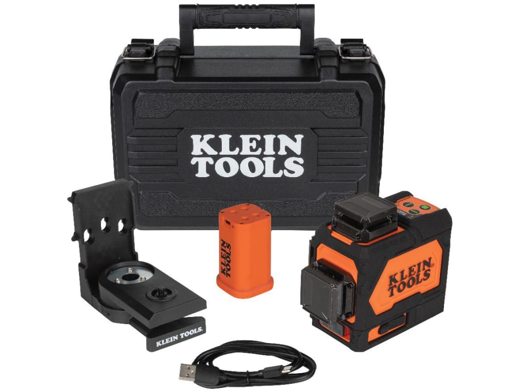 Klein Tools 93PLL - Rechargeable Self-Leveling Green Planar Laser Level ...