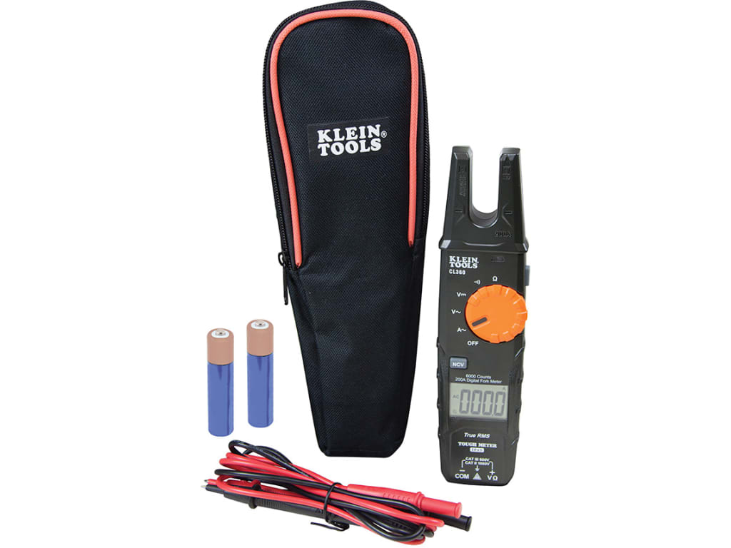 Klein Tools Cl360 Open Jaw Fork Meter 200a Ac Tequipment