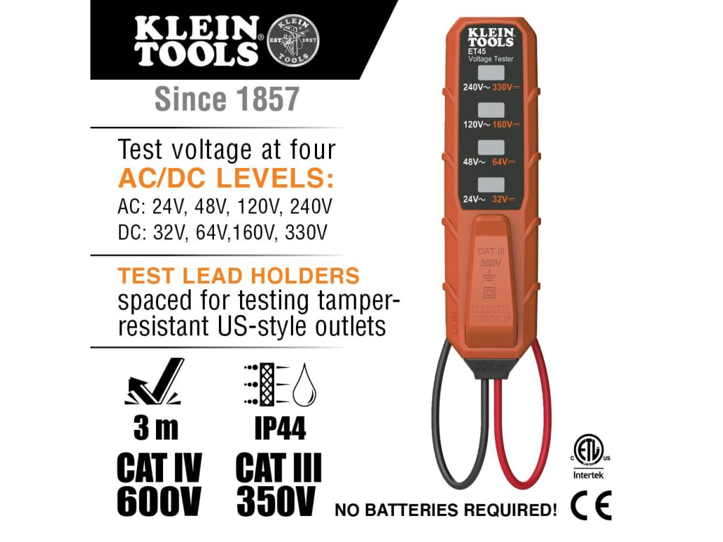 Klein Tools MM320KIT - Digital Multimeter Electrical Test Kit, 600V AC ...