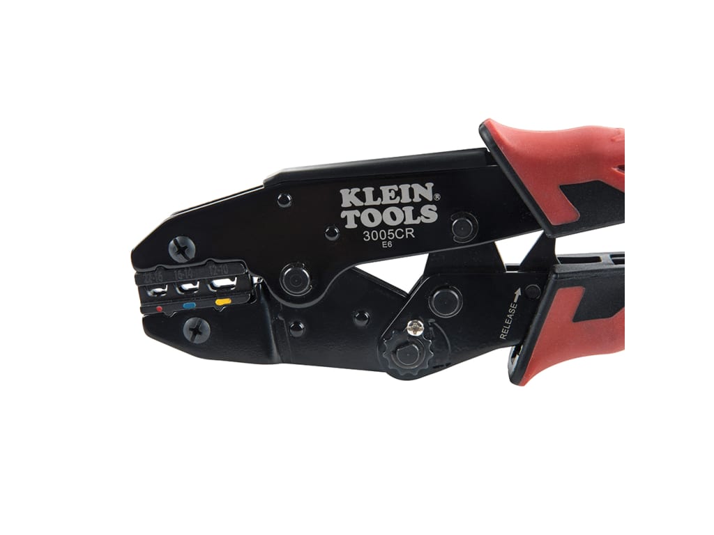 Klein Tools 3005CR - Ratcheting Crimper, 10-22 AWG | TEquipment