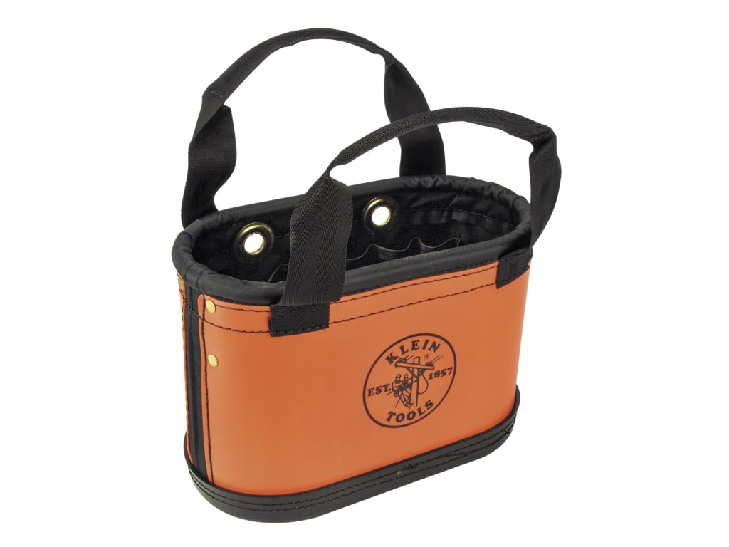 Klein Tools 5144HBS Hard Body Oval Bucket Orange/Black | TEquipment