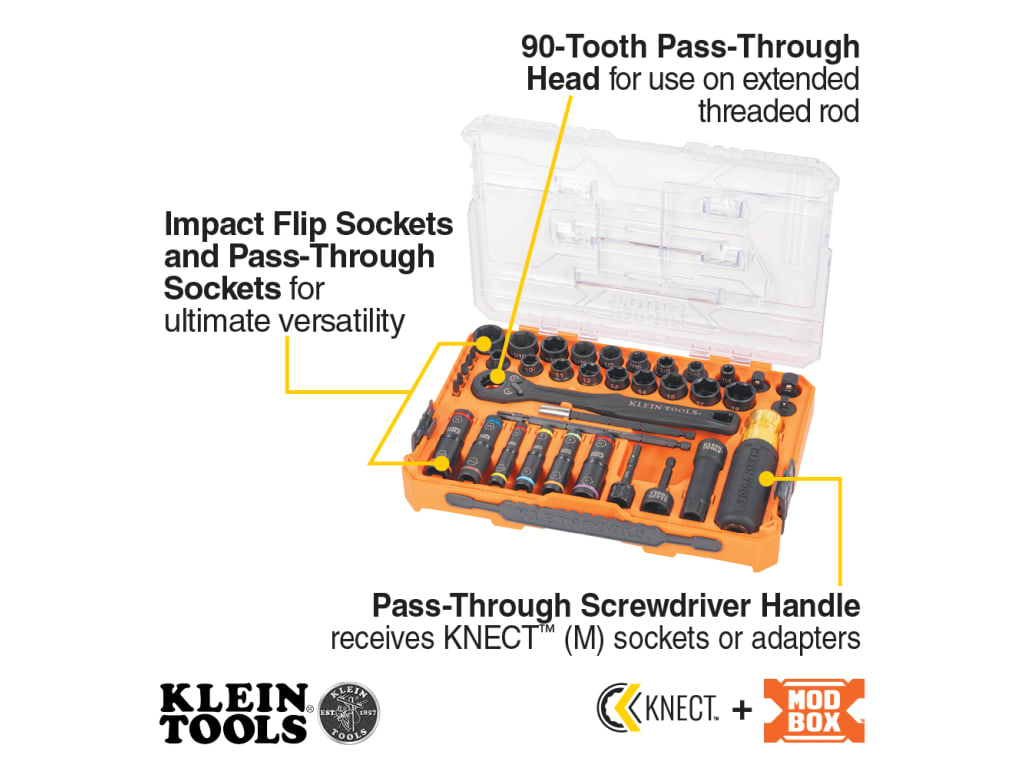 Klein Tools 65500KNECT - KNECT Complete Impact Pass Through and Flip ...