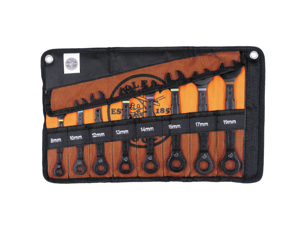 Klein Tools 69408MG - 90-Tooth Ratcheting Combo Wrench Set, Metric, 8 ...