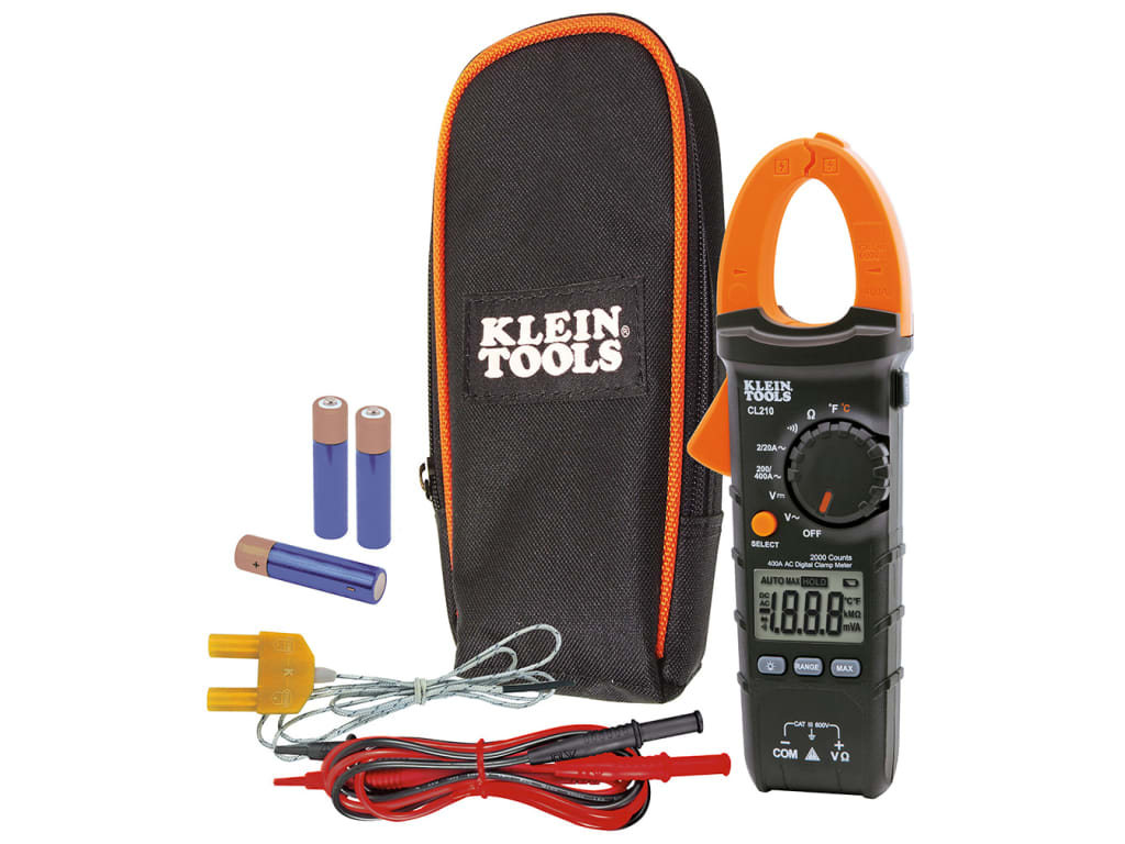 Klein Tools CL210 - Clamp Meter, Digital AC Auto-Ranging Tester with ...