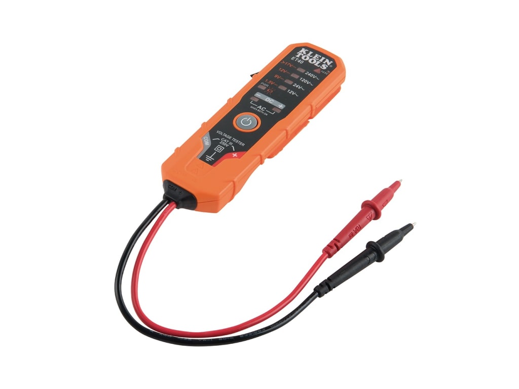 Klein Tools ET40 - Digital AC/DC Voltage Tester (12 – 240V AC, 1.5 ...