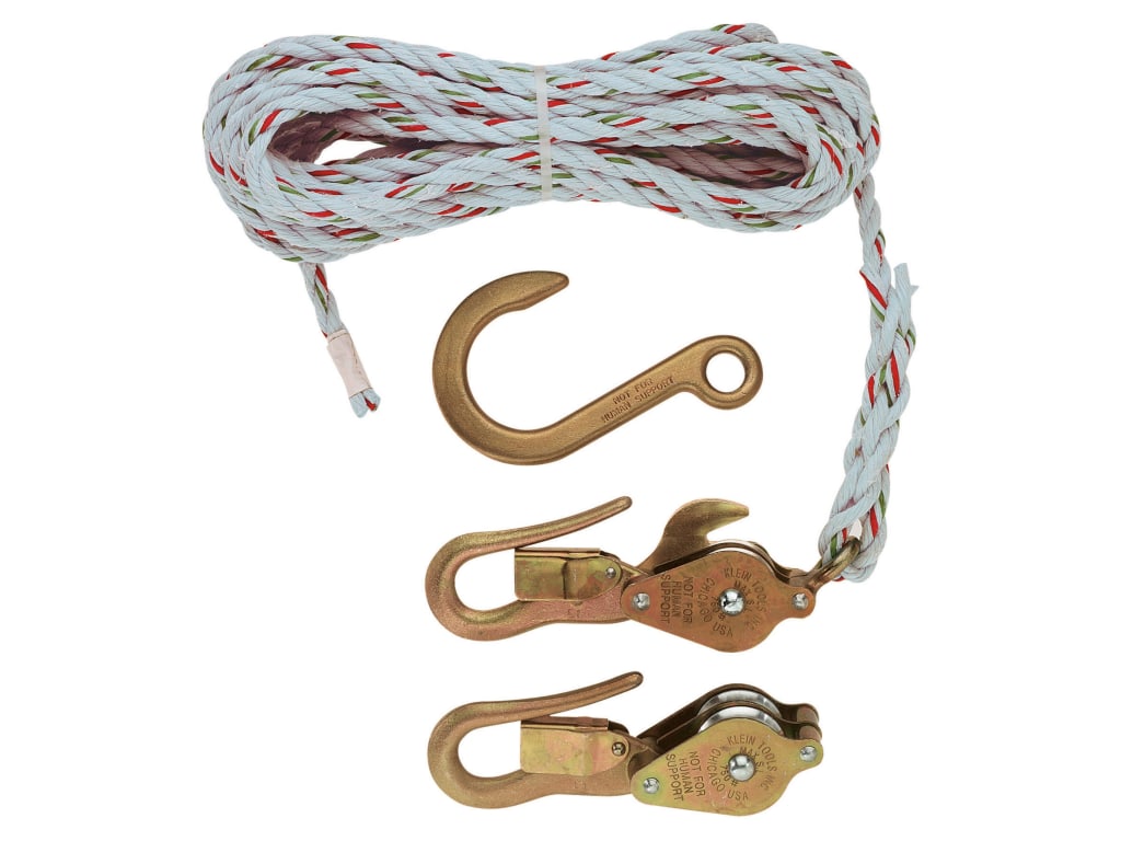 Klein Tools H1802-30SR - Block and Tackle, Blocks 267/268, Anchor Hook ...