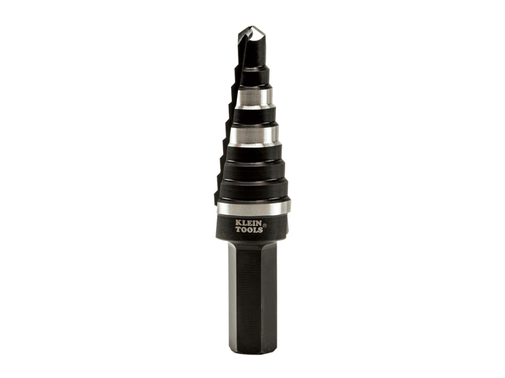Klein Tools KTSB03 - Step Drill Bit Double Fluted #3, 1/4 to 3/4-Inch ...