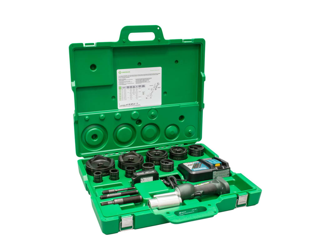 Greenlee LS50L11B4 - 7-Ton Battery Powered Hydraulic Knockout Driver ...