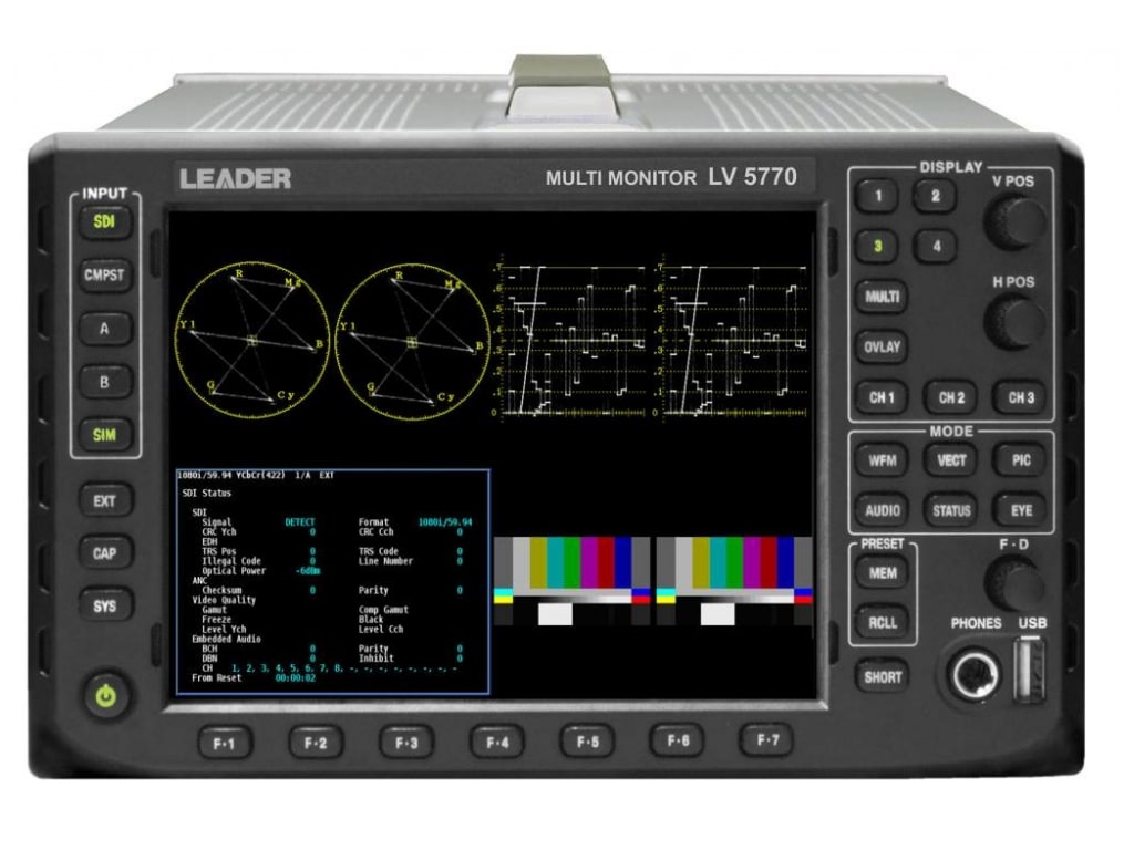 Leader LV5770 Monitoring Multi-SDI Monitor Leader LV5770 LV 5770 LV ...