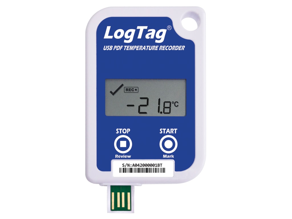 Logtag USRID-16 - Single-Use USB PDF Temperature Recorder with Display ...