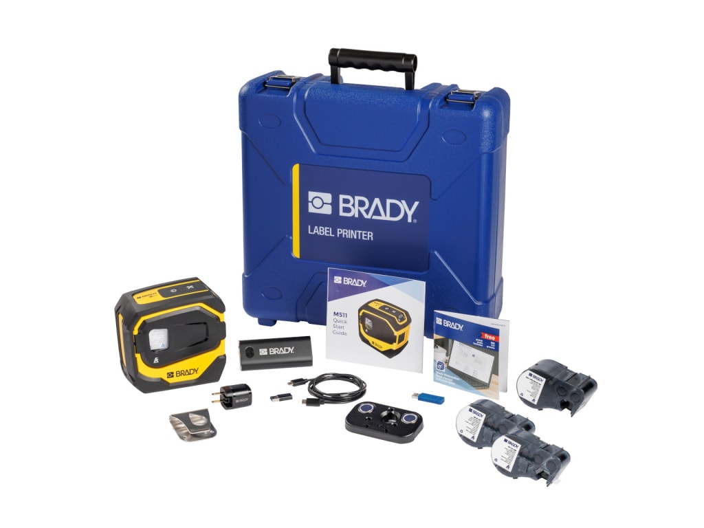 Brady M511-KIT - Label Printer, Portable, Bluetooth, with Accessories ...