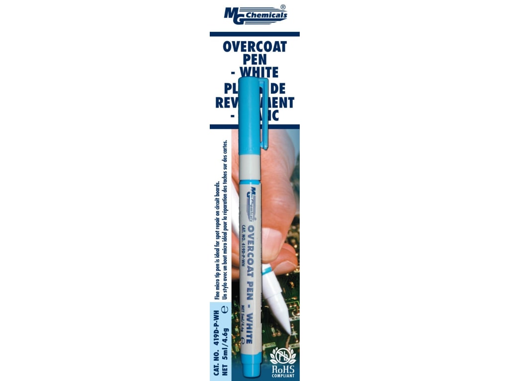 MG Chemicals 419D-P-WH - Overcoat Pen, White, 0.16 fl. oz., Pen, 419D-P ...