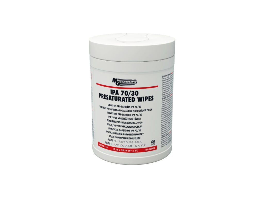 MG Chemicals 8241-110 - IPA 70/30 Presaturated Wipes for Electronics ...