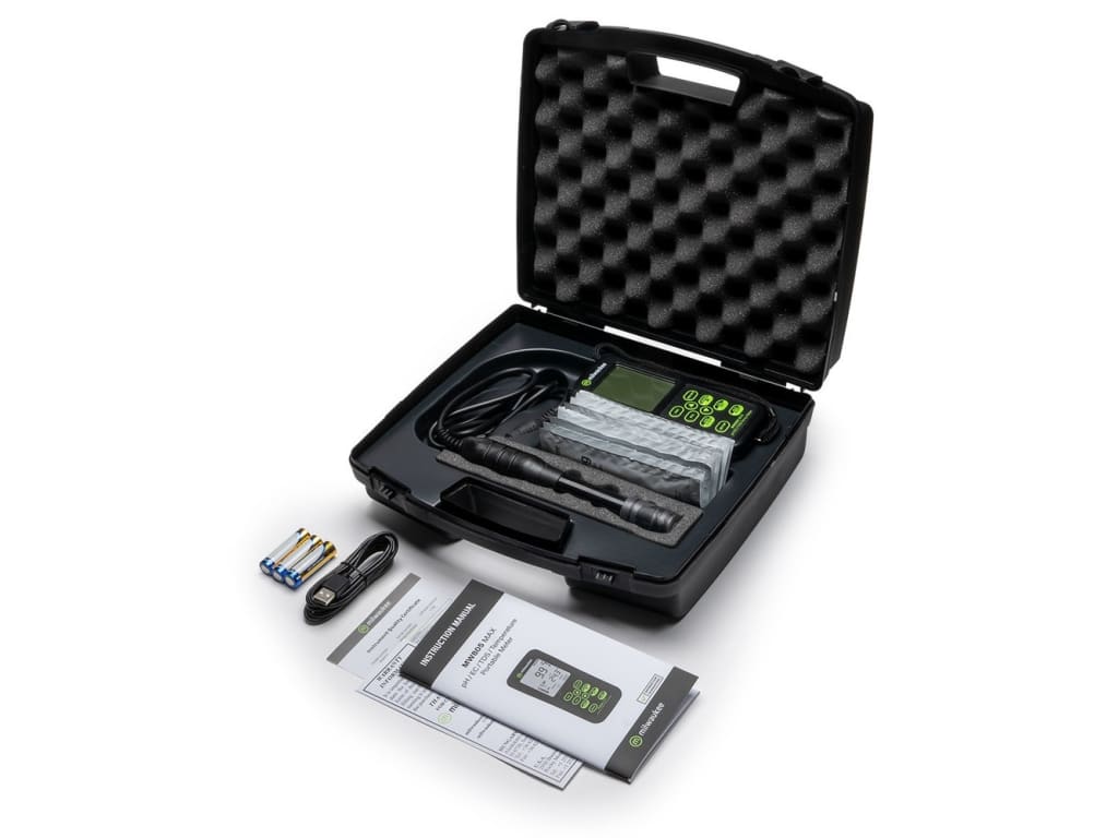 Milwaukee MW805 - MAX 4-in-1 pH/EC/TDS/Temp. Combo Meter w/ATC, 0 ...