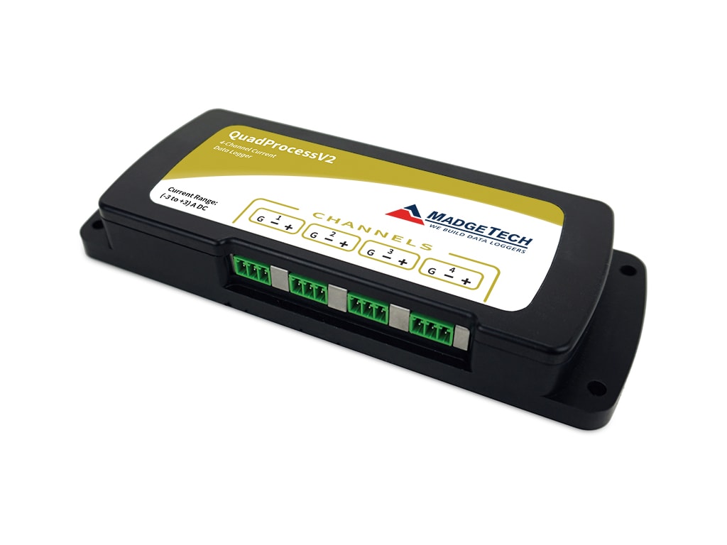 MadgeTech QuadProcessV2-160mA - 4 Channel Low Level, -160 mA to 160 mA DC Current Recorder ...
