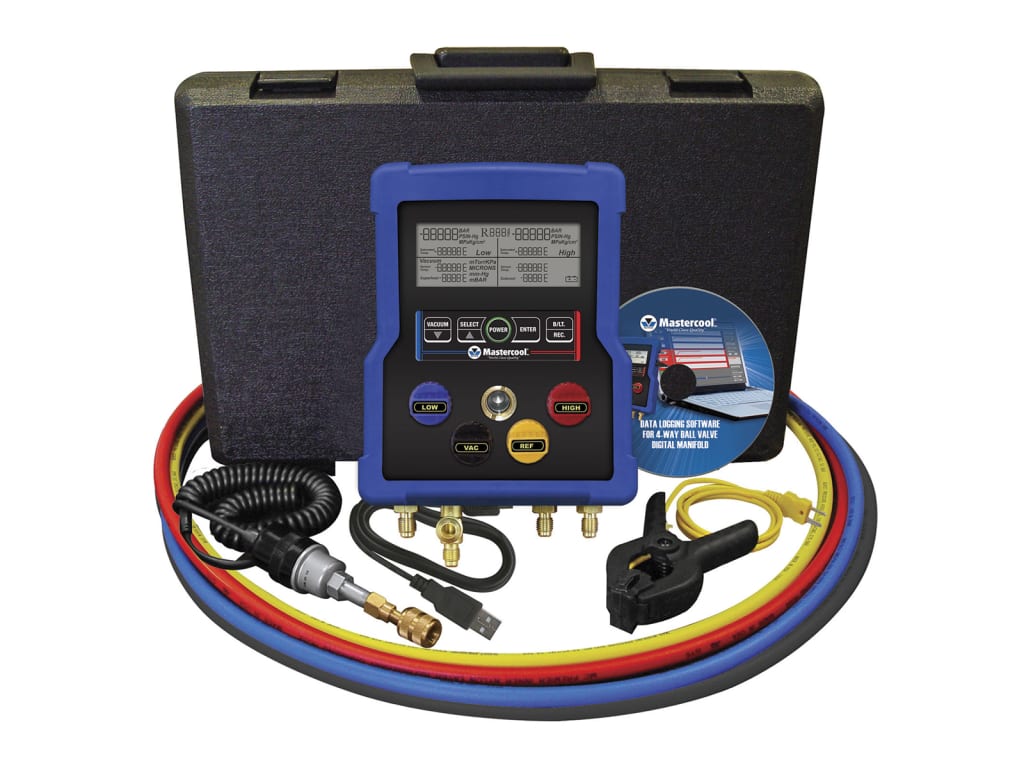 Mastercool 99961 HVAC 4-Way Digital Manifold Gauge Set | TEquipment