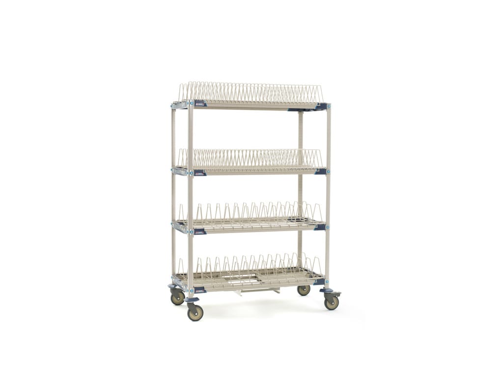 Metro PR48VX4-XDR - MetroMax i Mobile Drying Rack w/Two Tray Racks, Two ...