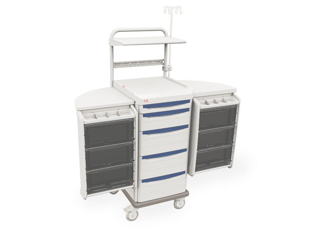 Metro SXRSBIO - Starsys Biomedical Cart, Polymer, Taupe/Blue | TEquipment