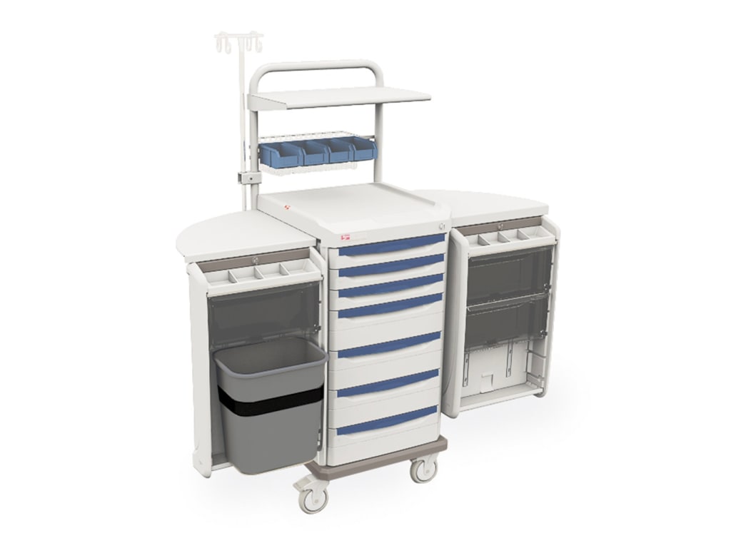 Metro SXRSTRAMA - Starsys Trauma Cart, Polymer, Taupe/Blue | TEquipment