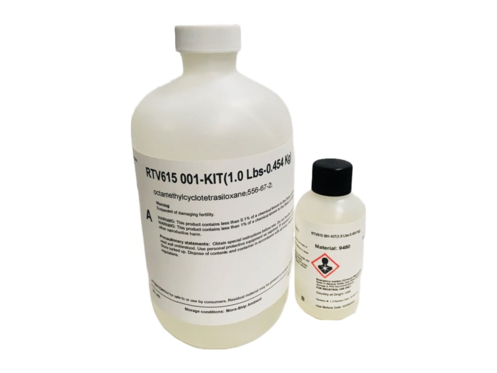 Momentive RTV615 - Silicone Rubber Compound, 1 Pound Kit, Clear ...