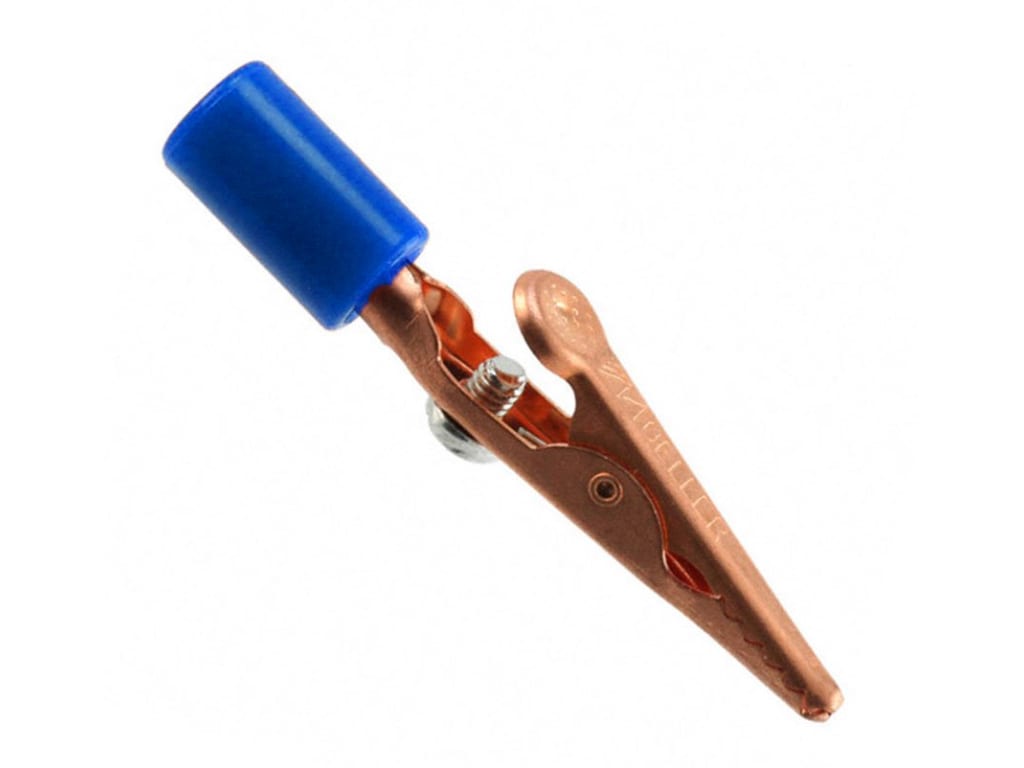 Mueller Electric BU-60CHS-6 Blue Alligator Copper Clip Acetate Handle ...