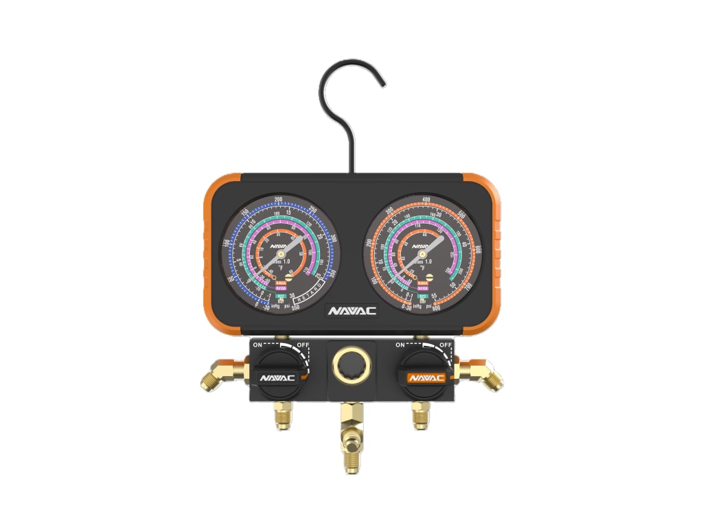 NAVAC N2A4D - Pro Plus Manifold Gauge (R-22, R-410A, R-404A) | TEquipment