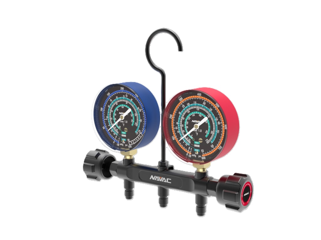 NAVAC NMG13A - Pro Manifold Gauge, Analog (R-454B, R-32, R-22; A2L ...