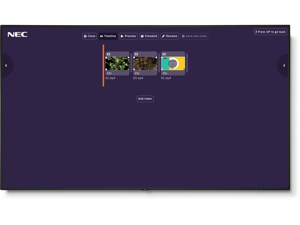 NEC C861Q-MPI - 86" Commercial Display w/SoC Media Player & CMS, 4K UHD ...