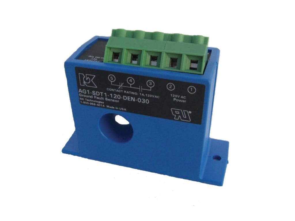 NK AG3-SDT1-24U-ENE-TR3-N - Ground Fault Relay, Max Wire Bundle 0.75 in ...
