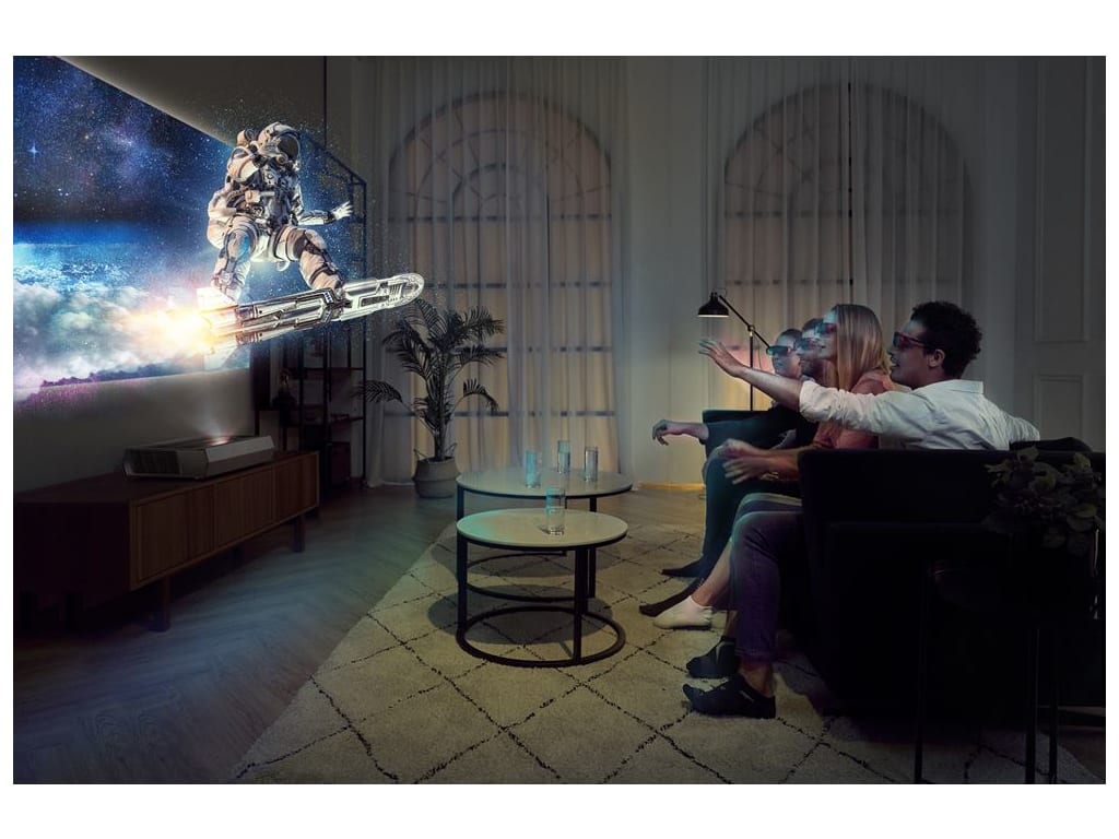 Optoma CINEMAX-P2B - Ultra Short Throw Laser Projector, 4K UHD 3000 ...