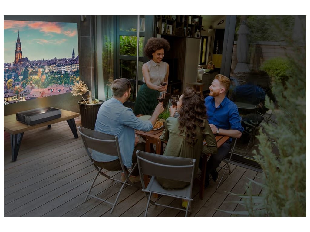 Optoma CINEMAX-P2B - Ultra Short Throw Laser Projector, 4K UHD 3000 ...