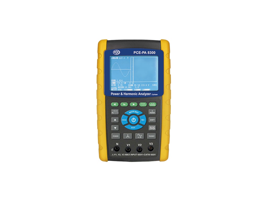 PCE Instruments PCE-PA 8300-1 - Power Meter with 3 Current Clamps (600 ...