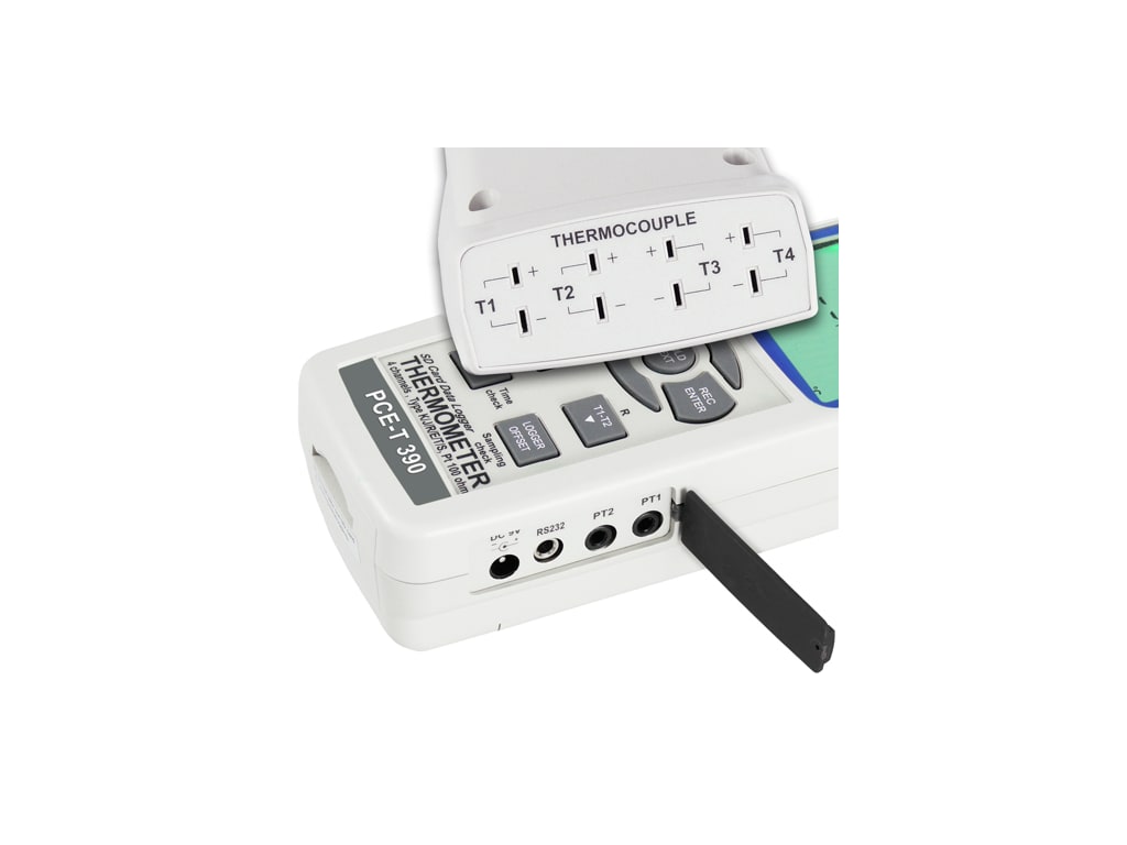 PCE PCE-T390 - Digital Thermometer, 4-channels, SD Card Data Logging ...