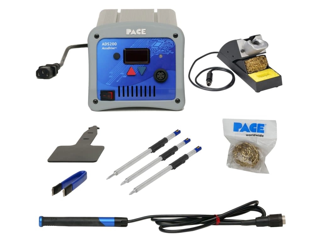 Pace ADS200E - Soldering Station with Instant Set Back Stand and 3 Tips ...