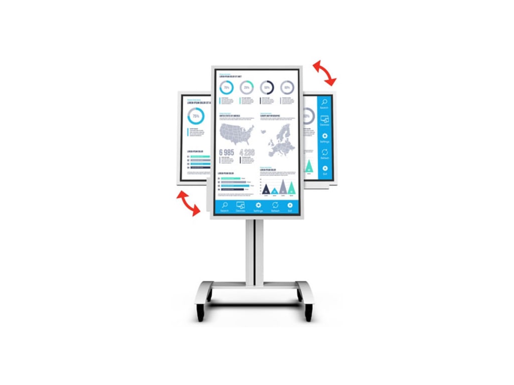 Peerless SR560-FLIP Mobile Cart with Rotational Interface for the ...