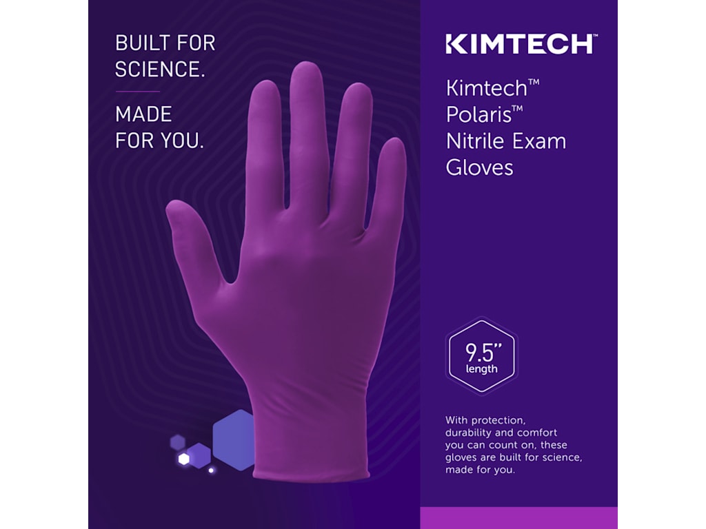 Kimtech 62771 - Nitrile Exam Gloves, 5.9 Mil, Ambidextrous, 9.5", Small ...