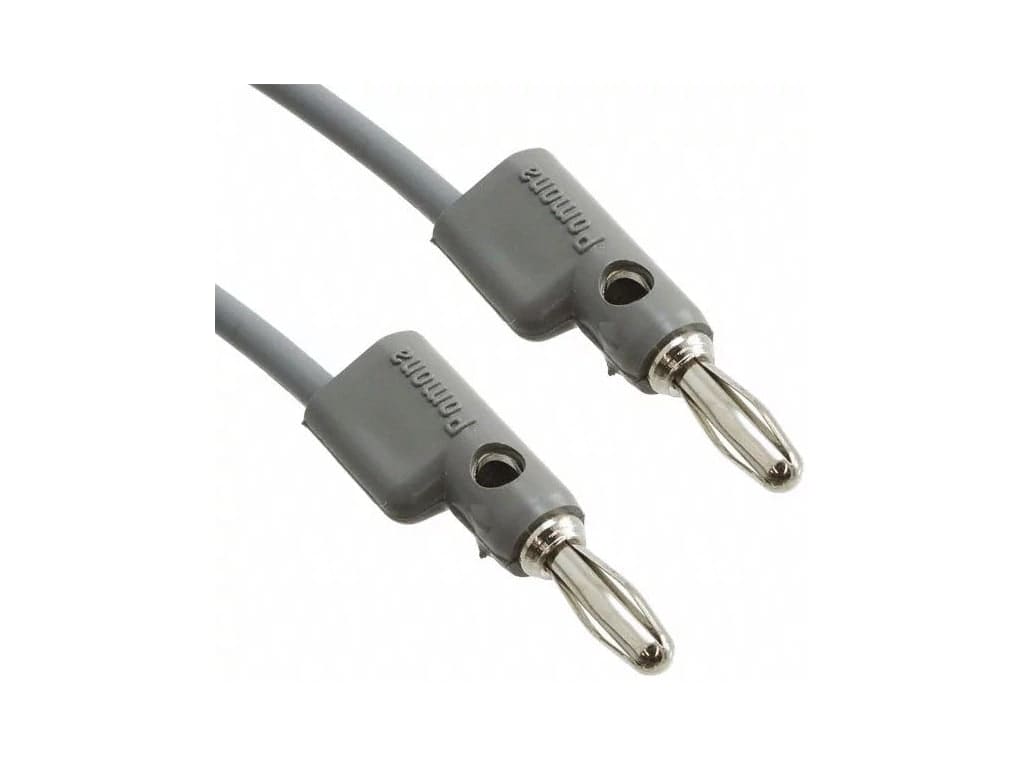 Pomona B-4-8 - Stack-Up Banana Plug Patch Cord, 4", Gray | TEquipment