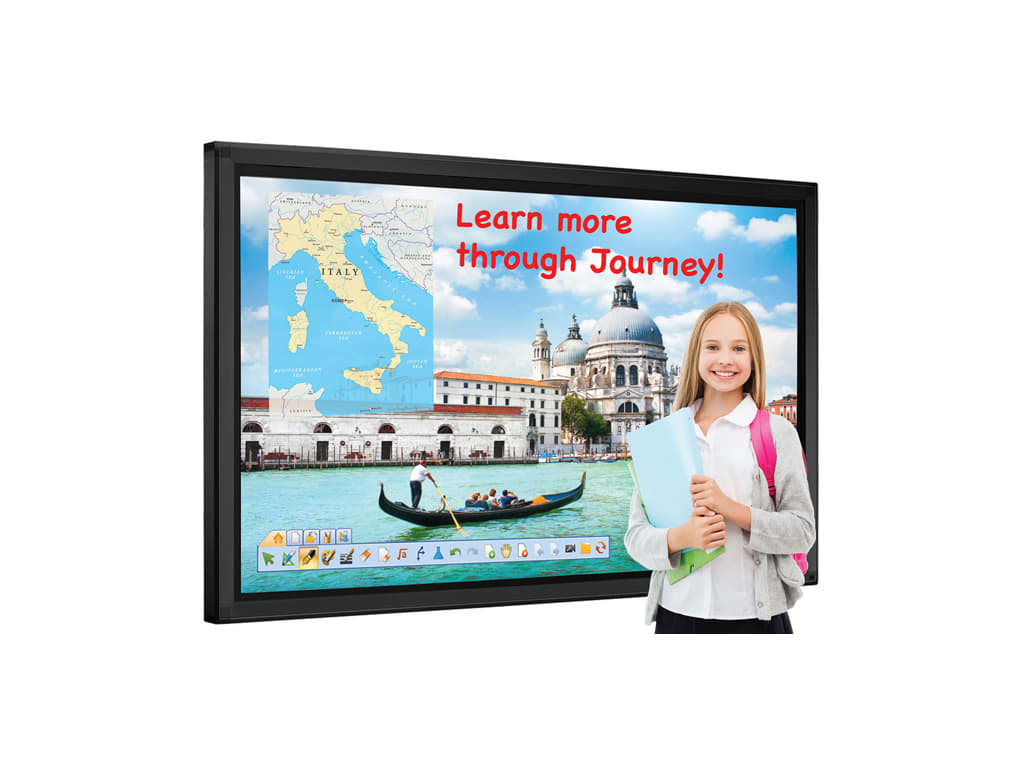 QOMO Journey 85 4K LED Interactive Multi-Touch Display, 85-inch, 10 ...