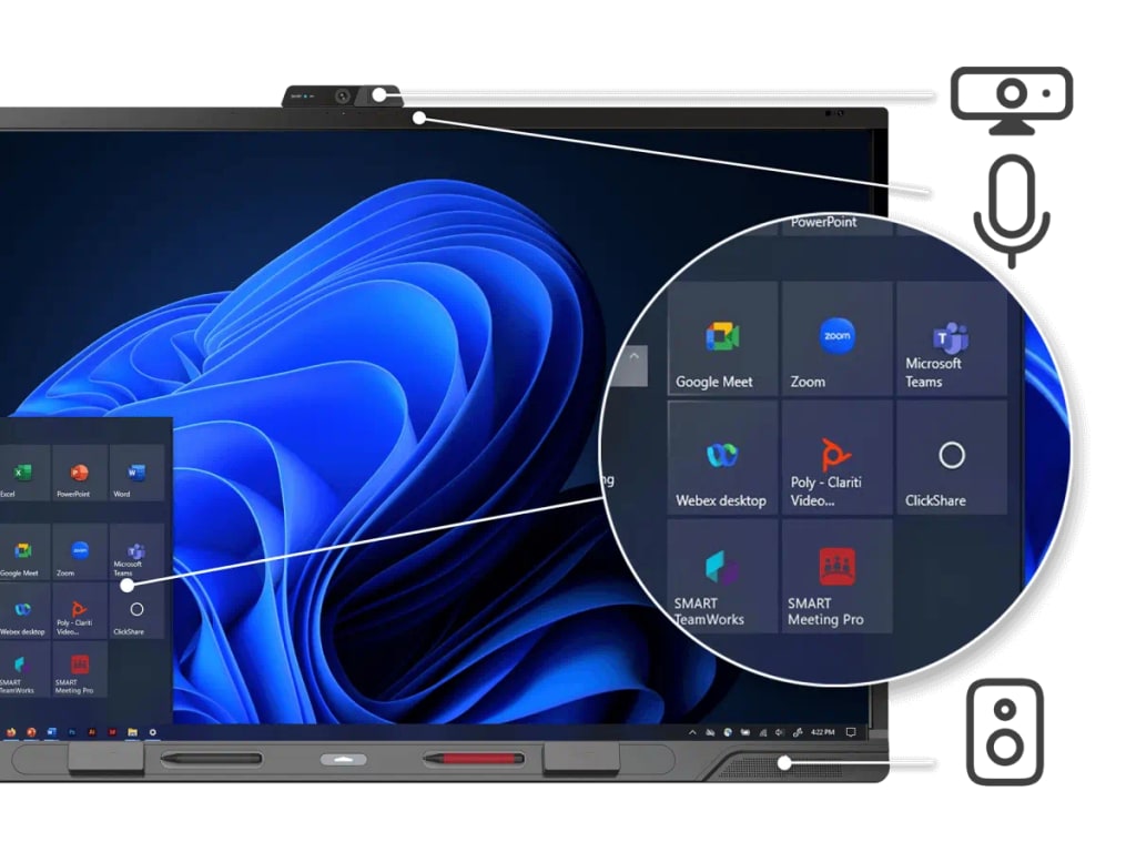 SMARTBOARD SBID-QX286-P - 86" 4K UHD Interactive LED Display with iQ ...