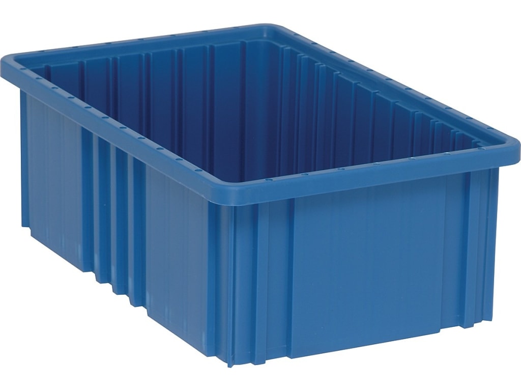 Quantum Storage Systems DG92060BL - Dividable Grid Container, Outside Dim: 16-1/2" x 10-7/8" x 6 ...