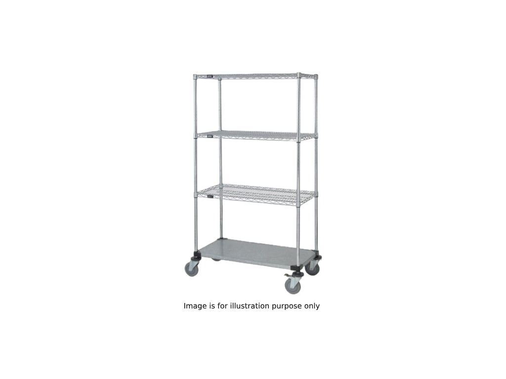 Quantum Storage Systems M1848CG47 - Stem Caster Cart, 4 Shelves, Chrome ...