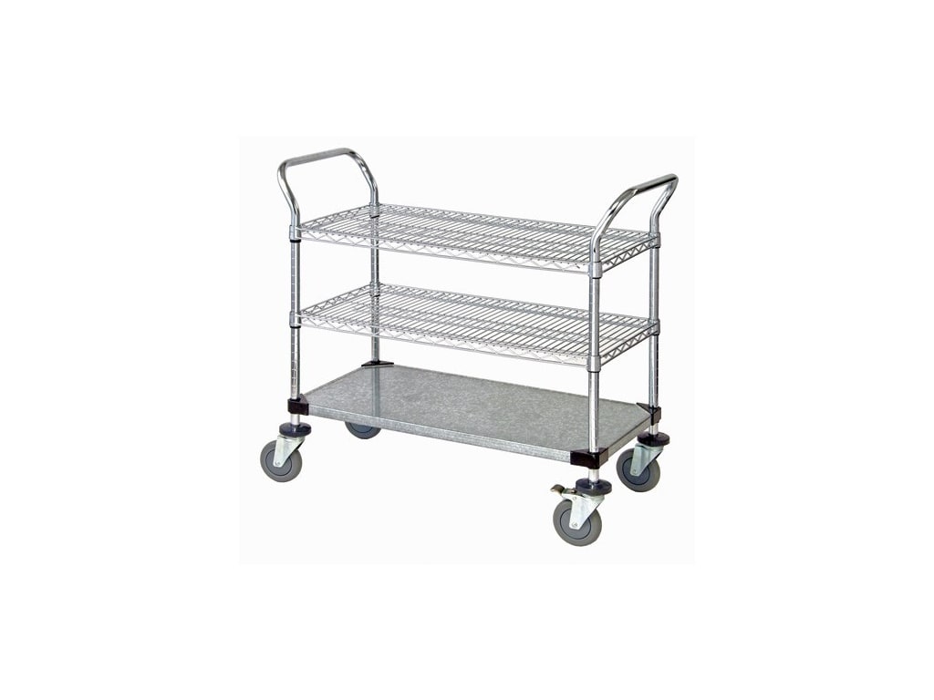 Quantum Storage Systems WRC-1836-3CG - 3-Shelf Mobile Utility Cart, 2 ...