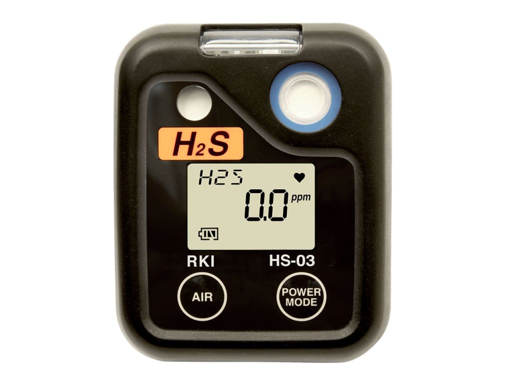 RKI 73-0062-56 HS-03 Single Gas Clip-On Personal Monitor (Hydrogen ...