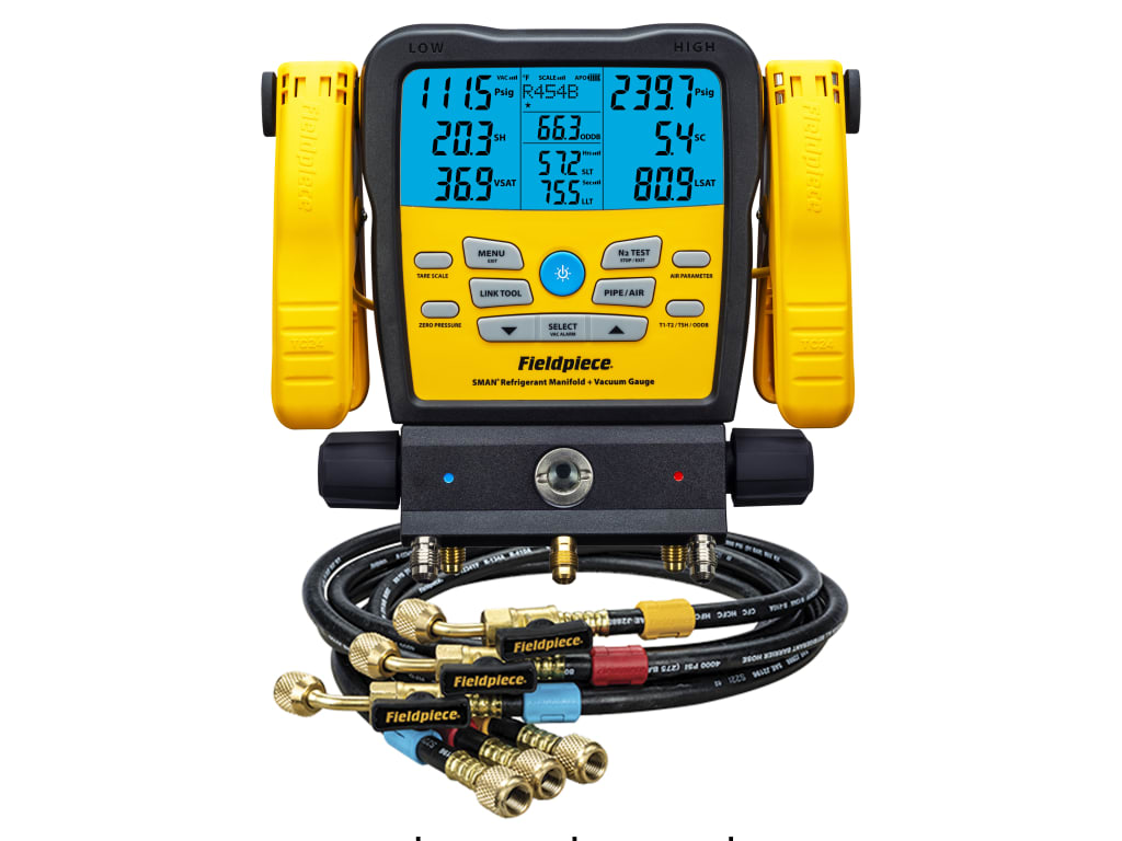 Fieldpiece SM382V - Package with 3 Port Wireless Refrigerant Manifold ...