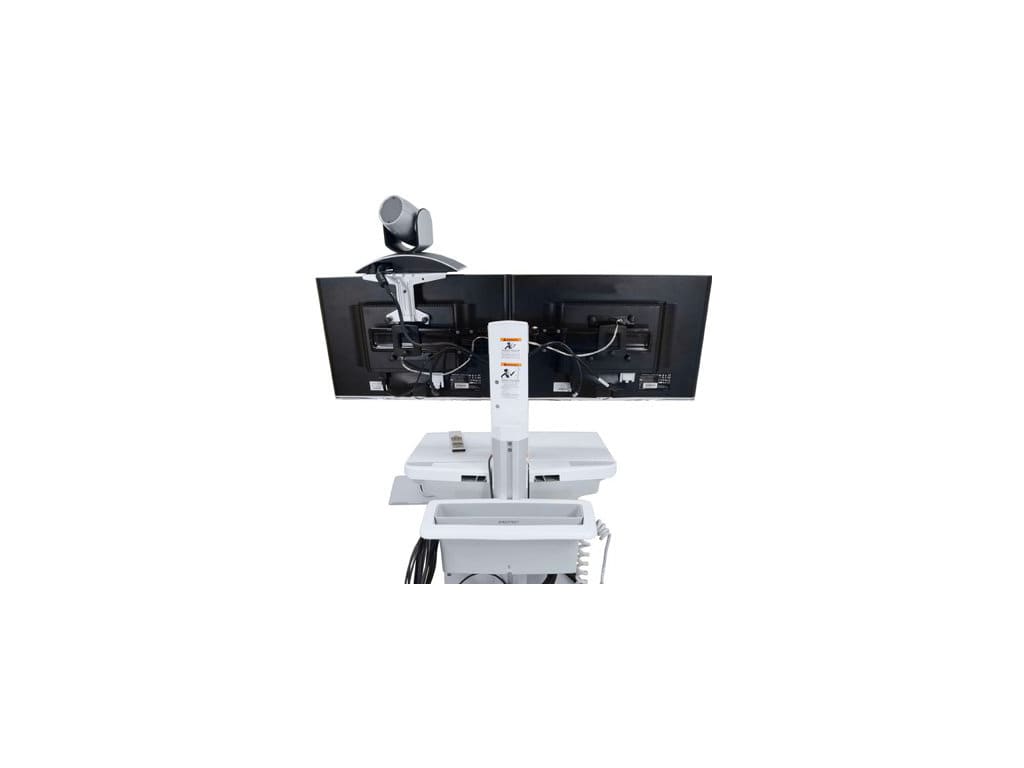 Ergotron SV42-56E1-1 StyleView Telepresence Cart, Dual Monitor, Powered ...