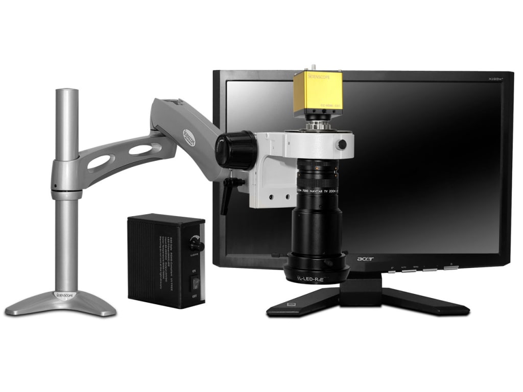 Scienscope MAC-PK3-LED-HD Macro Lens w/ Adjustable LED Light & HD ...