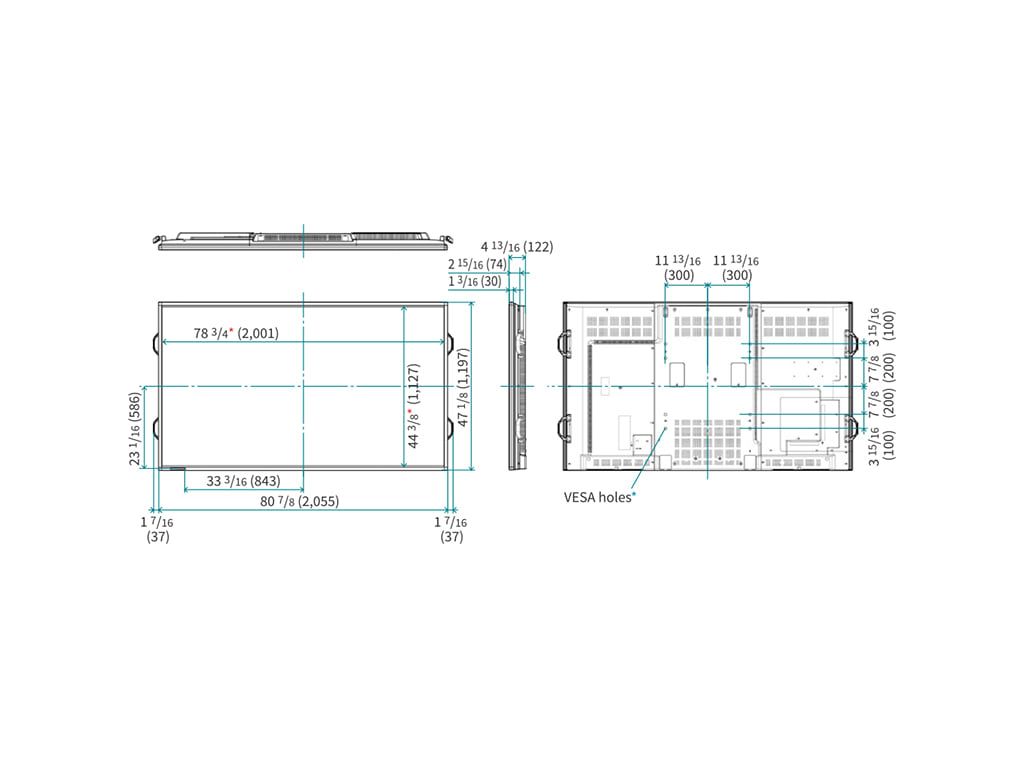 Sharp PN-R903A 90-inch Professional LCD Monitor, High Definition (1920 x 1080) | Touchboards