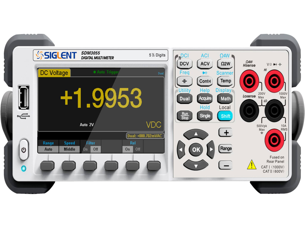 Siglent SDM3055A Multimeters - Type: Digital, Style: Bench, True RMS ...