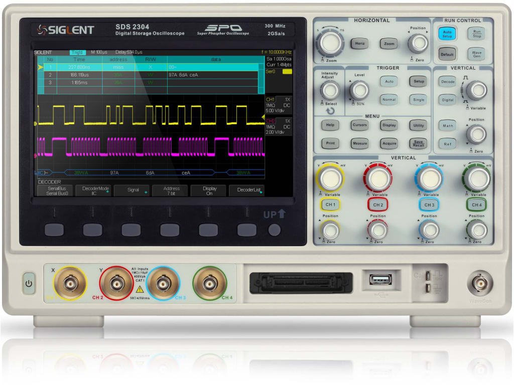 Siglent SDS2304 4 Channel DSO with 300 MHz Bandwidth Oscilloscope ...